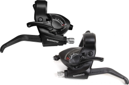 Set manete schimbator si frana Shimano Tourney ST-EF41, 3x6 viteze, negru - ESTEF41P6AL